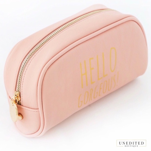 MMS Design Studio | Bags | Hello Gorgeous Cosmetic Bag | Poshmark